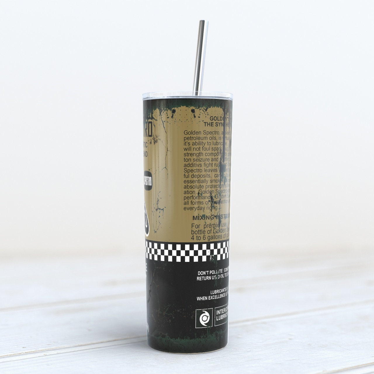 Motocross Supercross Dirty 2-stroke Pre-mix Oil Can Drink Tumbler Cup ...