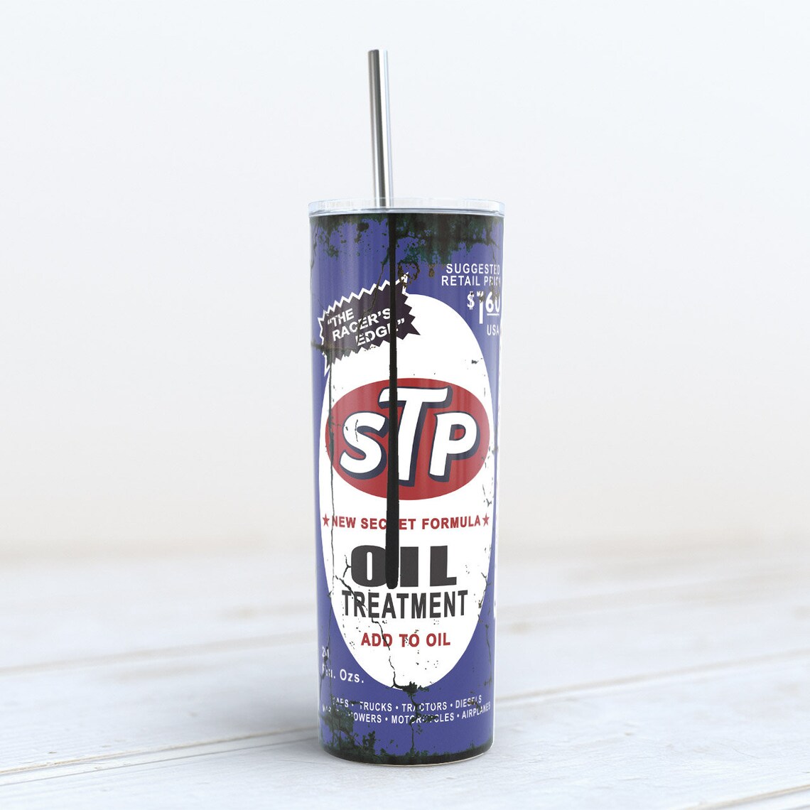 STP Dirty Oil Treatment Can Drink Tumbler / Cup 20oz Skinny Tumbler - Etsy