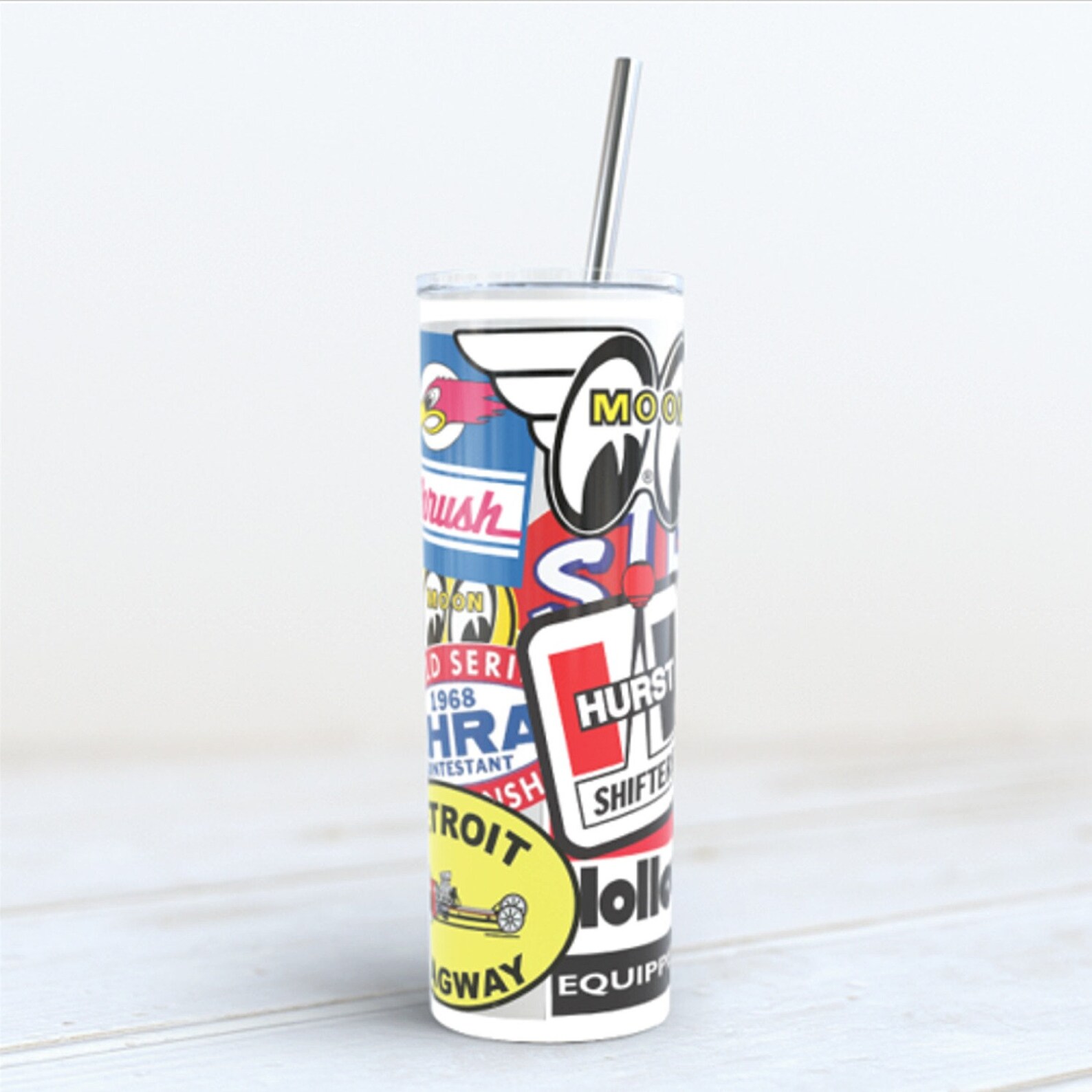 Vintage Drag Racing Sticker Boomb 20oz Skinny Drink Stainless - Etsy