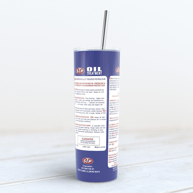STP Oil Treatment Can Drink Tumbler / Cup 20oz Skinny Tumbler - Etsy