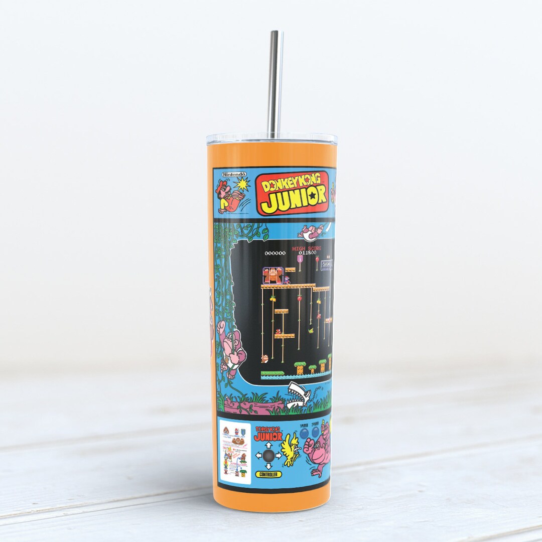Classic Retro Arcade Machine Donkey Kong Jr Cup 20oz Skinny - Etsy