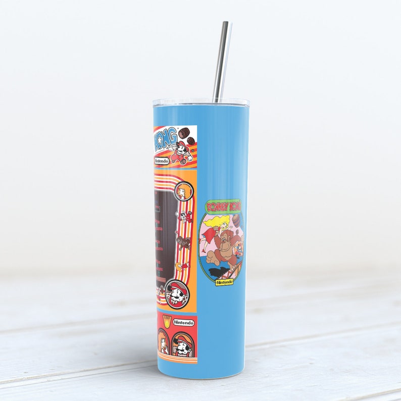 Classic Retro Arcade Machine Donkey Kong Cup 20oz Skinny - Etsy