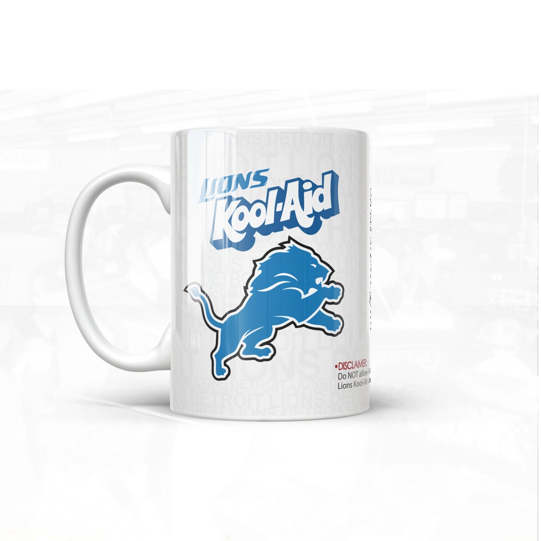 Detroit Lions Honolulu Blue Kool-aid LARGE 15oz Coffee Cup Mug - Etsy