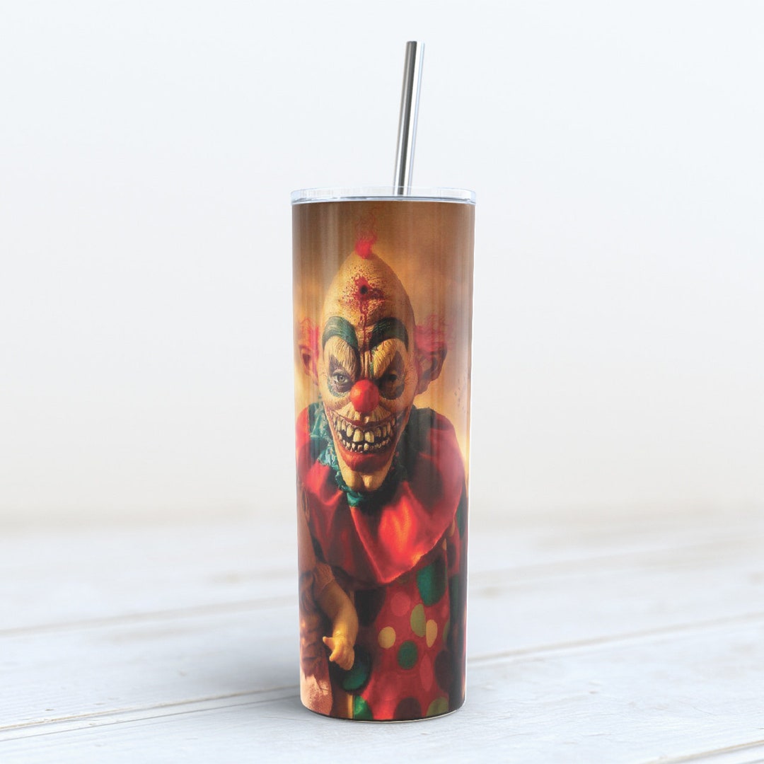 Halloween / Horror Creepy Clown at the Park Tumbler / Cup 20oz Skinny ...