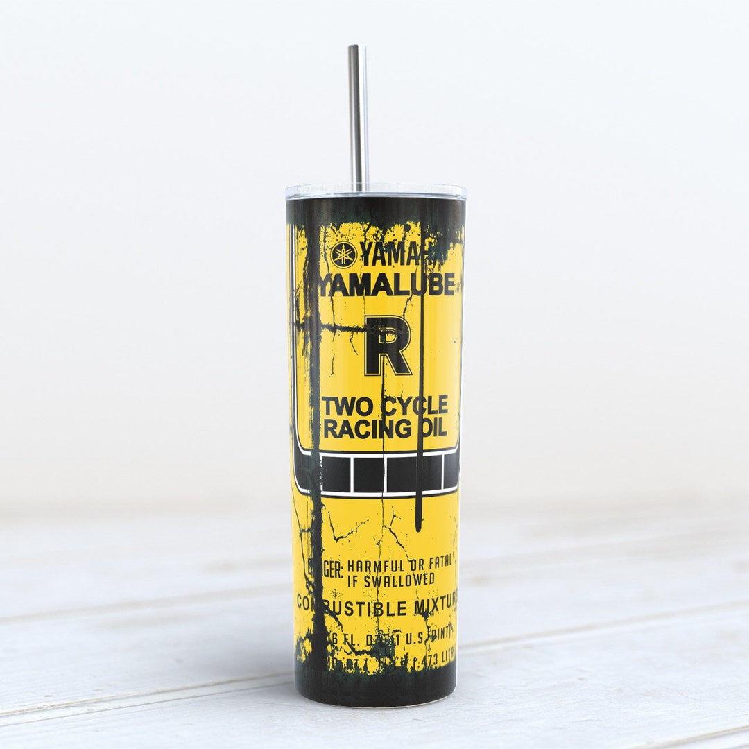 Oil Covered Yamalube 2R 2-stroke Pre-mix Skinny Tumbler / 20oz ...