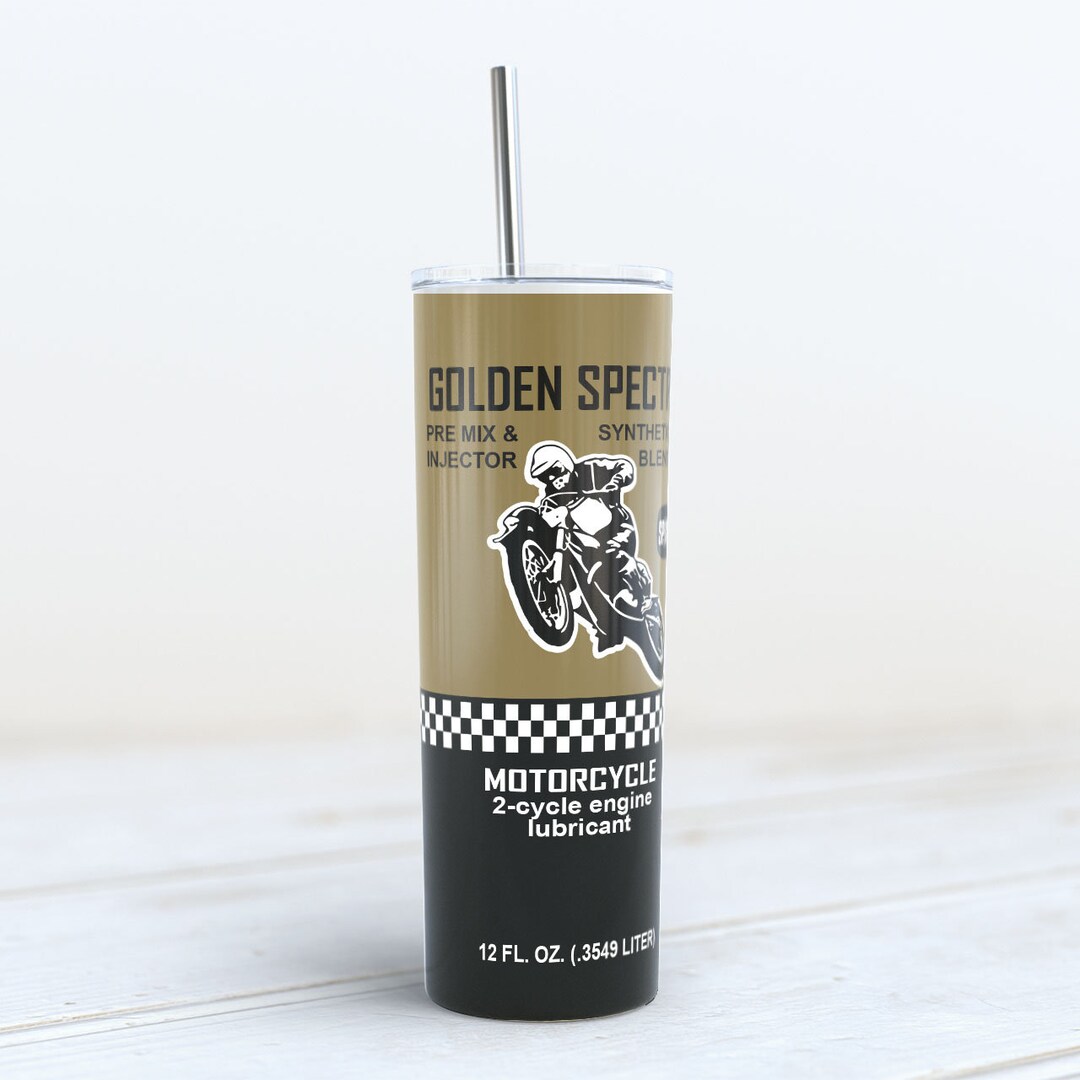 Motocross Supercross 2-stroke Pre-mix Oil Can Drink Tumbler Cup 20oz ...