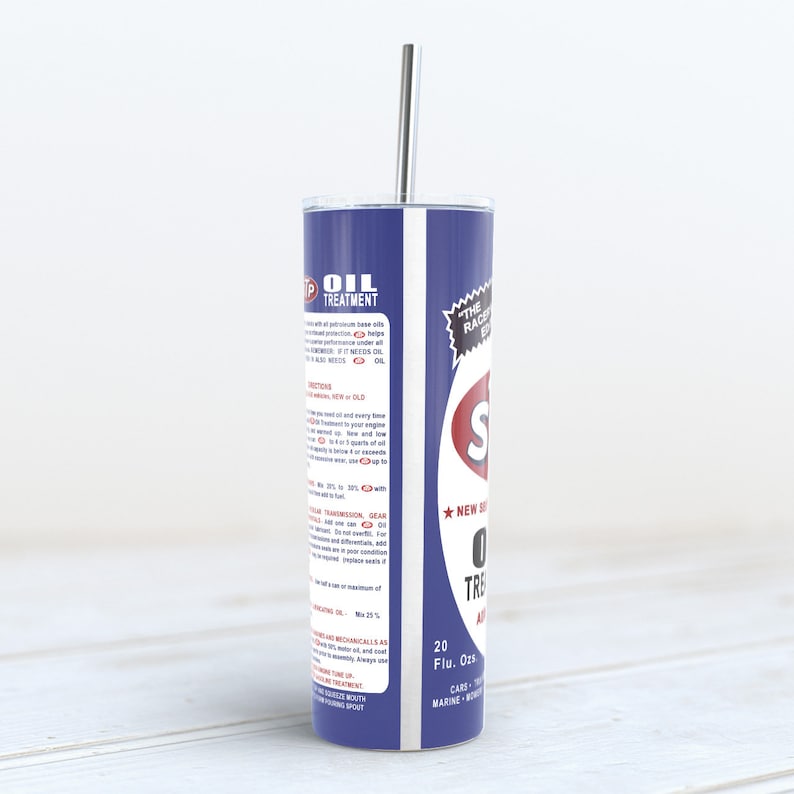 STP Oil Treatment Can Drink Tumbler / Cup 20oz Skinny Tumbler - Etsy