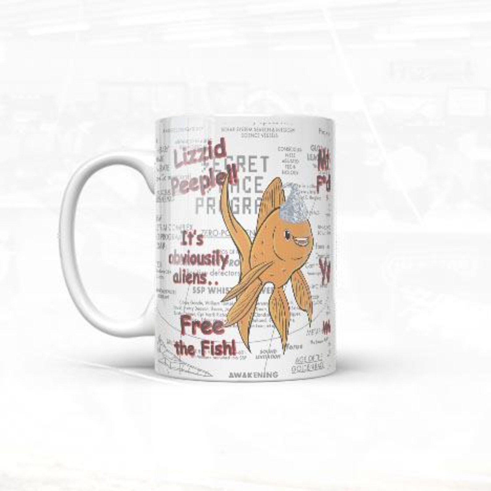 Hecklefish Conspiracy Mug – 15oz of Pure Caffeinated Truth - Etsy