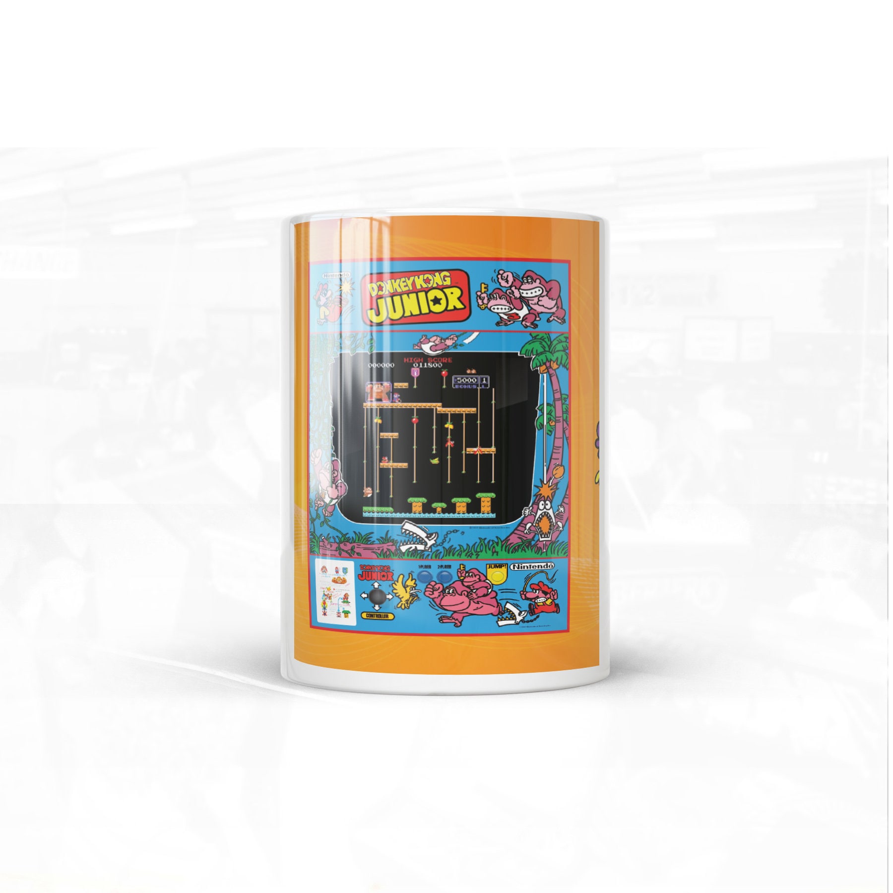 Classic Retro Arcade Donkey Kong Jr LARGE 15oz Coffee Cup Mug - Etsy