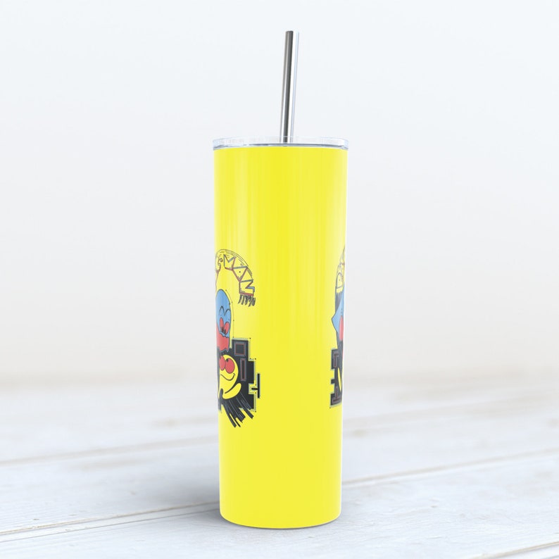Classic Retro Arcade Pac Man Cup 20oz Skinny Tumbler - Etsy