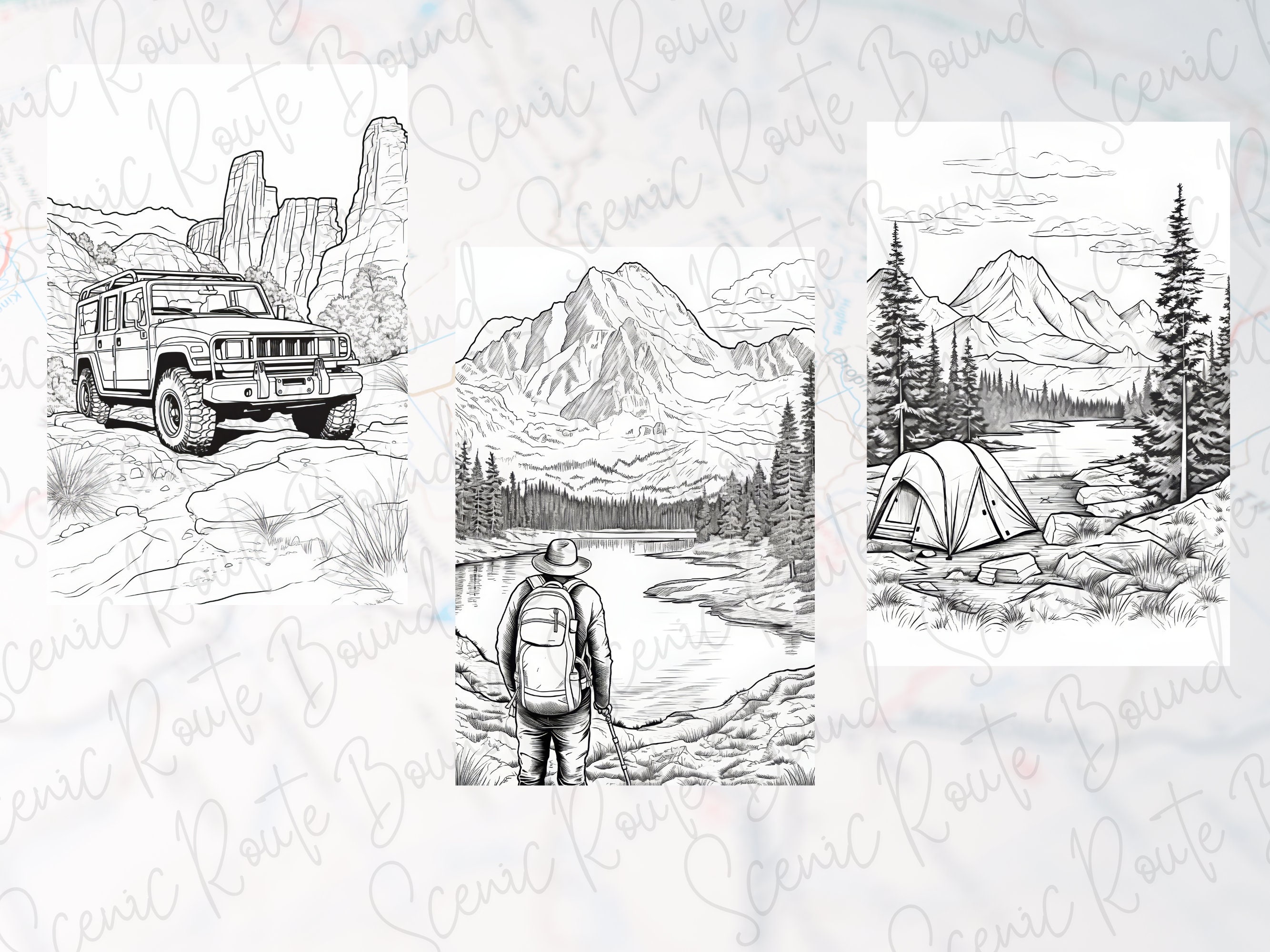 National Parks Coloring Book Download Coloring Pages for Kids Travel ...