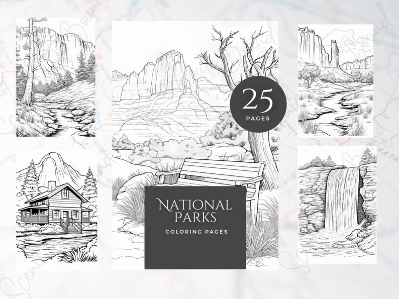 National Parks Coloring Book Download Coloring Pages for Kids Travel ...