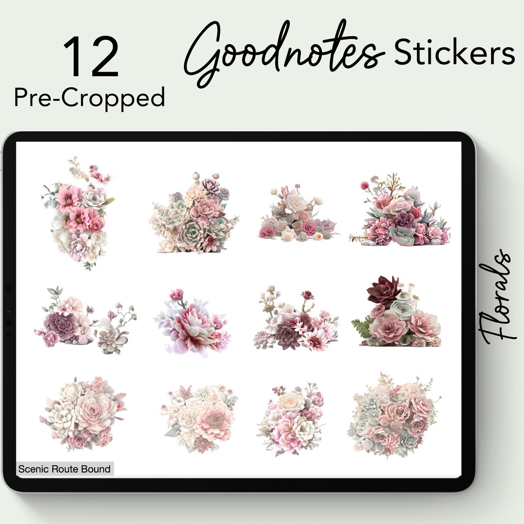 Goodnotes Planner Sticker Floral Digital Journal Decoration Flower ...