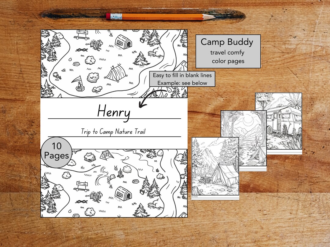 Camping Coloring Pages Kid Travel Activity Coloring Sheet Printable ...