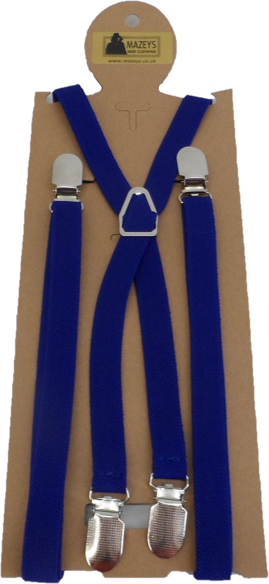 Retro Style Braces Mazeys Red Classic Mod/Skinhead Braces - 1/2 Inch ...