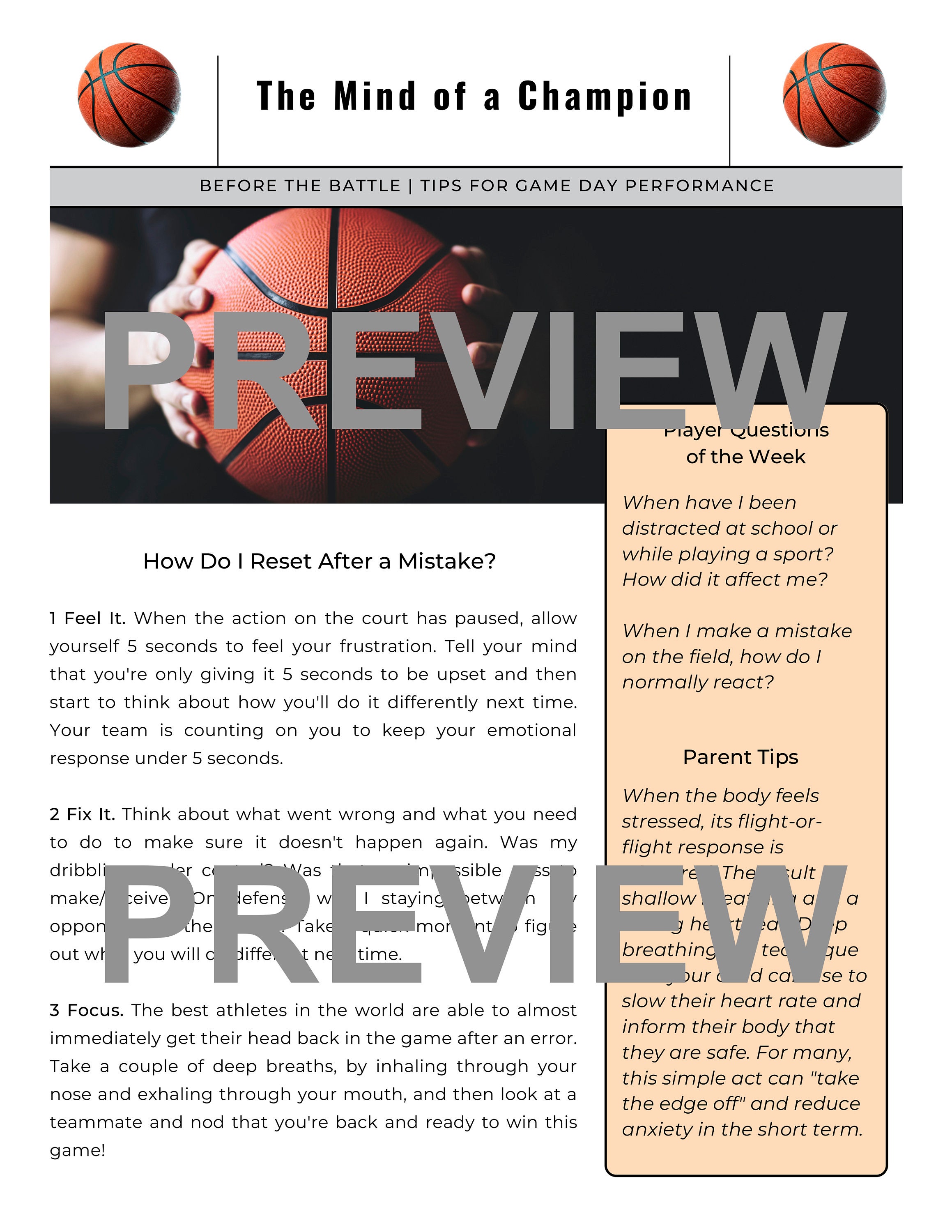 Basketball Mental Skills Guide for Youth Coaches: Help Your Team Boost ...