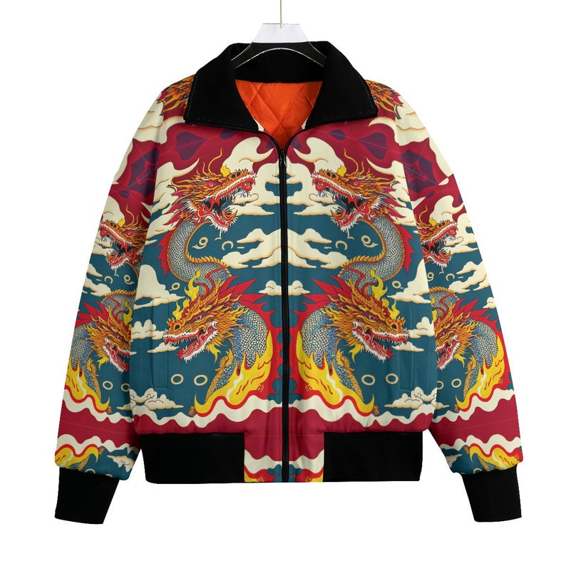 Dragon Bomber Jacket Asian Men's Gift Man's Tattoo Rockabilly Biker ...