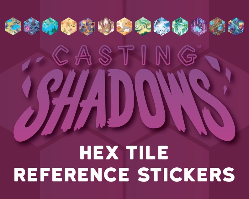 Casting Shadows Hex Tile Reference Stickers KSE Ice Storm - Etsy