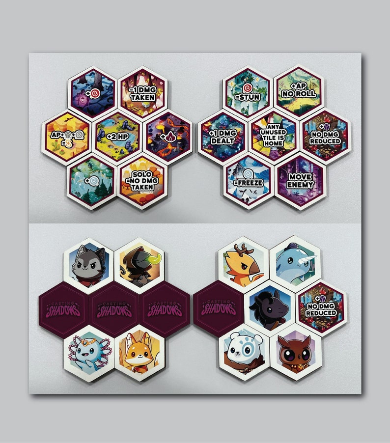 Casting Shadows Hex Tile Reference Tokens game Add-on KSE - Etsy