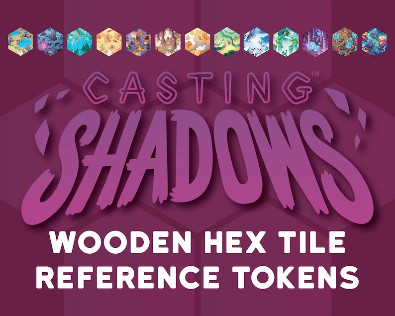 Casting Shadows Hex Tile Reference Tokens game Add-on KSE - Etsy