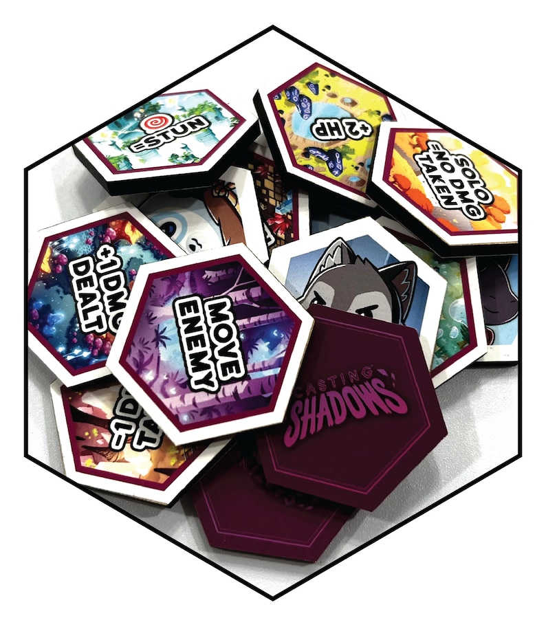 Casting Shadows Hex Tile Reference Tokens game Add-on KSE - Etsy