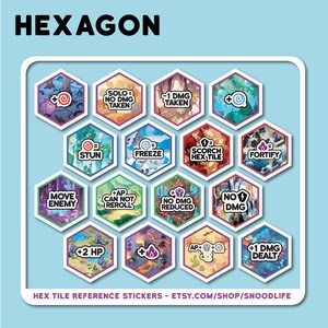 Casting Shadows Hex Tile Reference Stickers, KSE Ice Storm and Molten ...