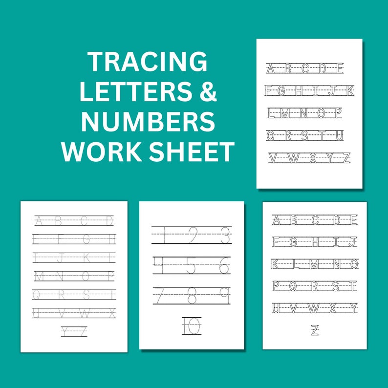 Pintable Worksheet Bundle Preschool Tracing Alphabet Letters - Etsy