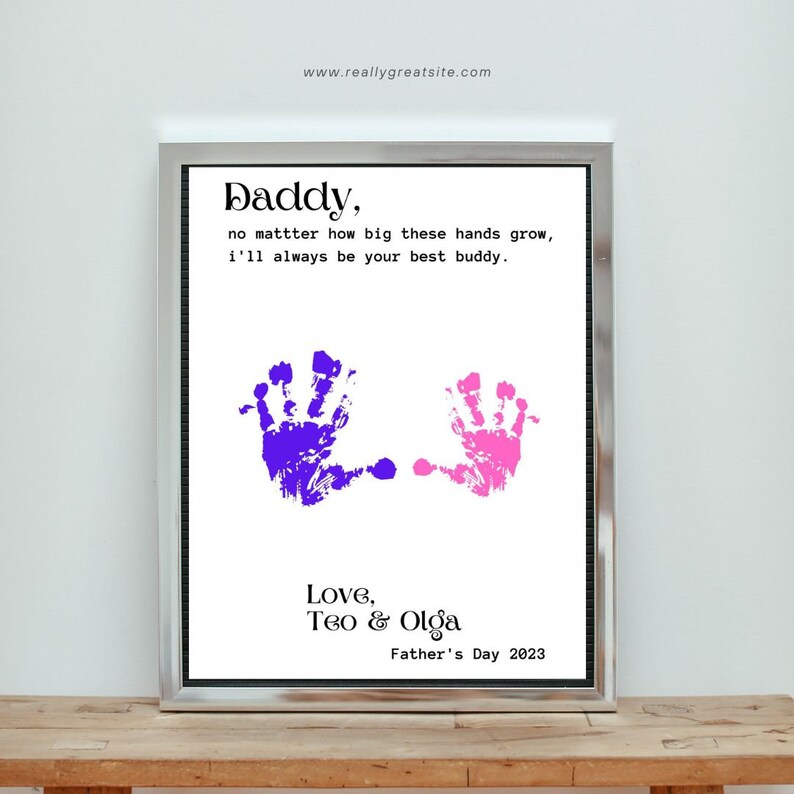 Daddy Handprint Craft| Father's Day Printable| Baby Handprint Art ...