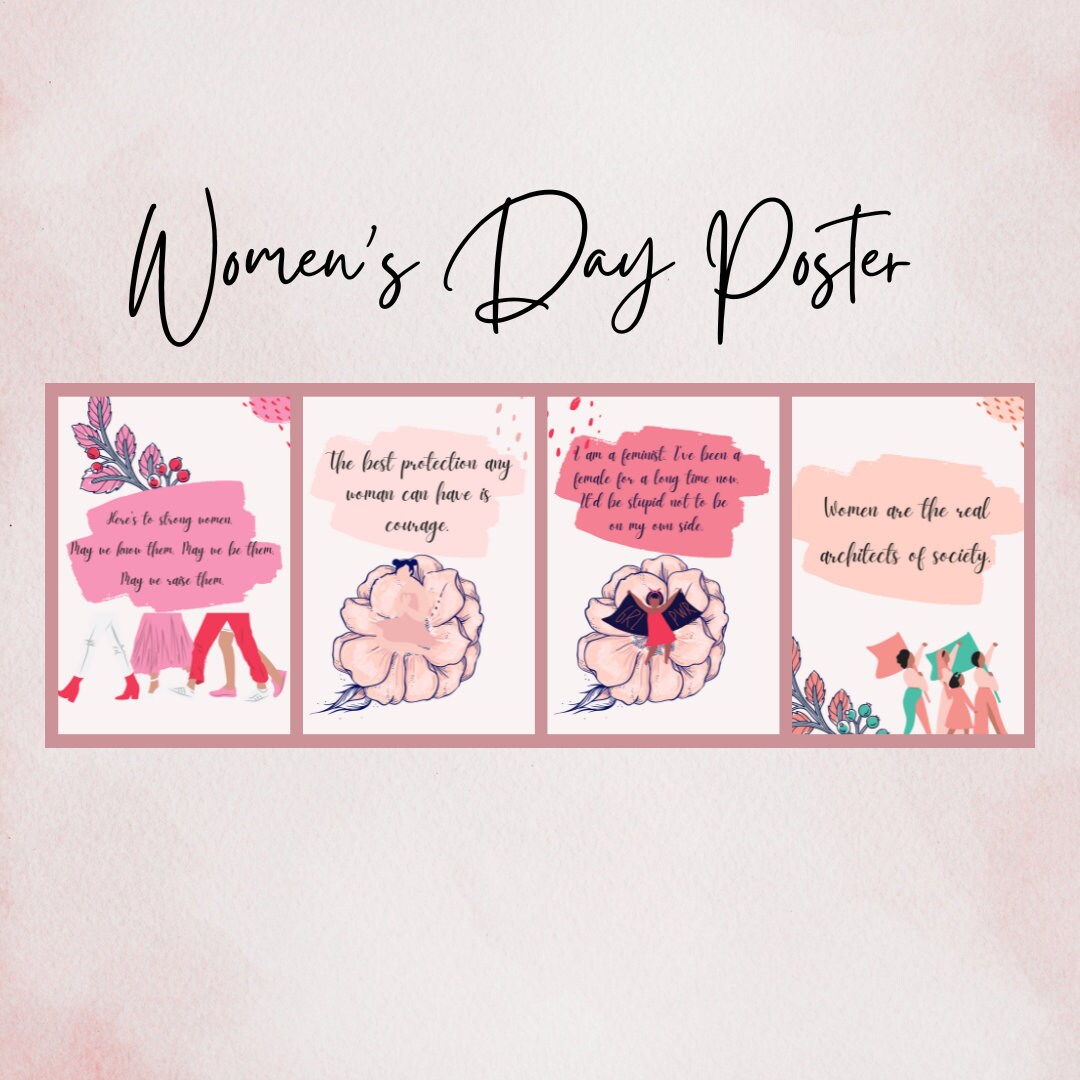 Printable Wall Art, Women's Day, International Women's Day, Poster With ...