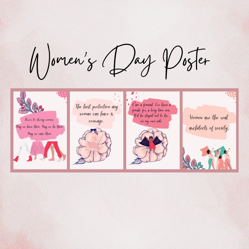 Printable Wall Art, Women's Day, International Women's Day, Poster With ...