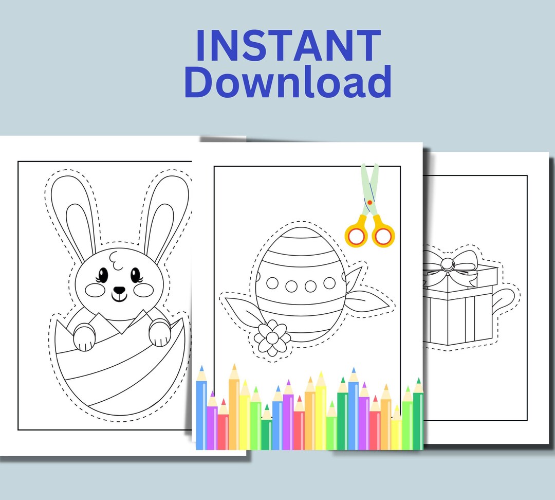 Easter Activity Book for Kids: Fun Scissor Skills and Coloring Pages ...
