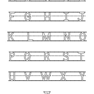 Worksheet Preschool Tracing Alphabet Letters A-Z Uppercase & Lowercase ...