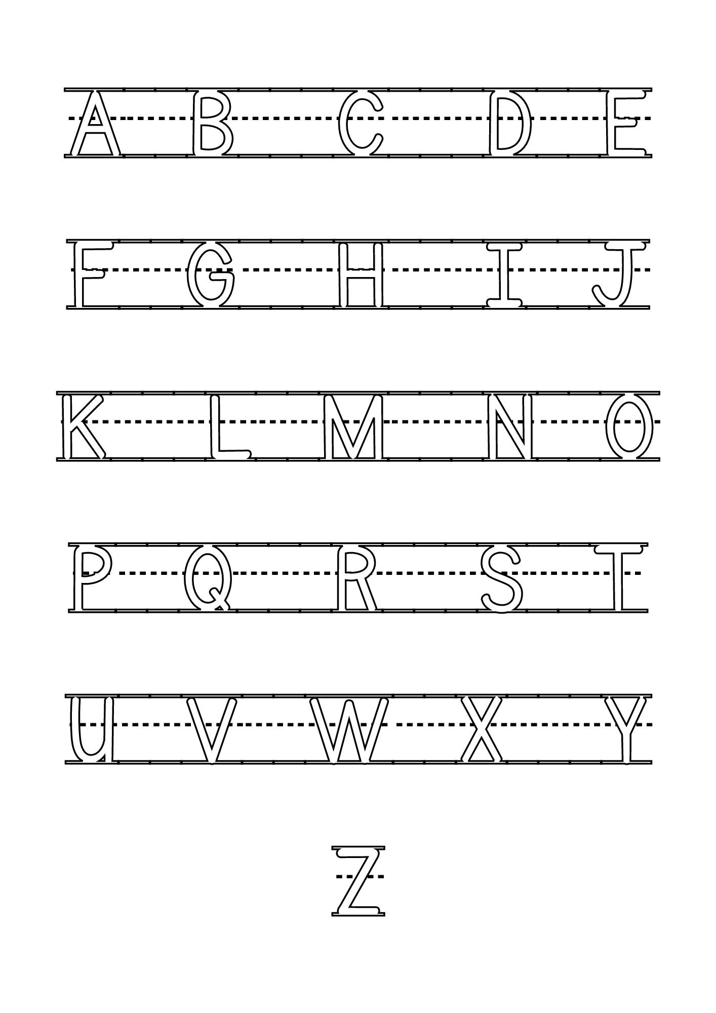 Worksheet Preschool Tracing Alphabet Letters A-Z Uppercase & Lowercase ...