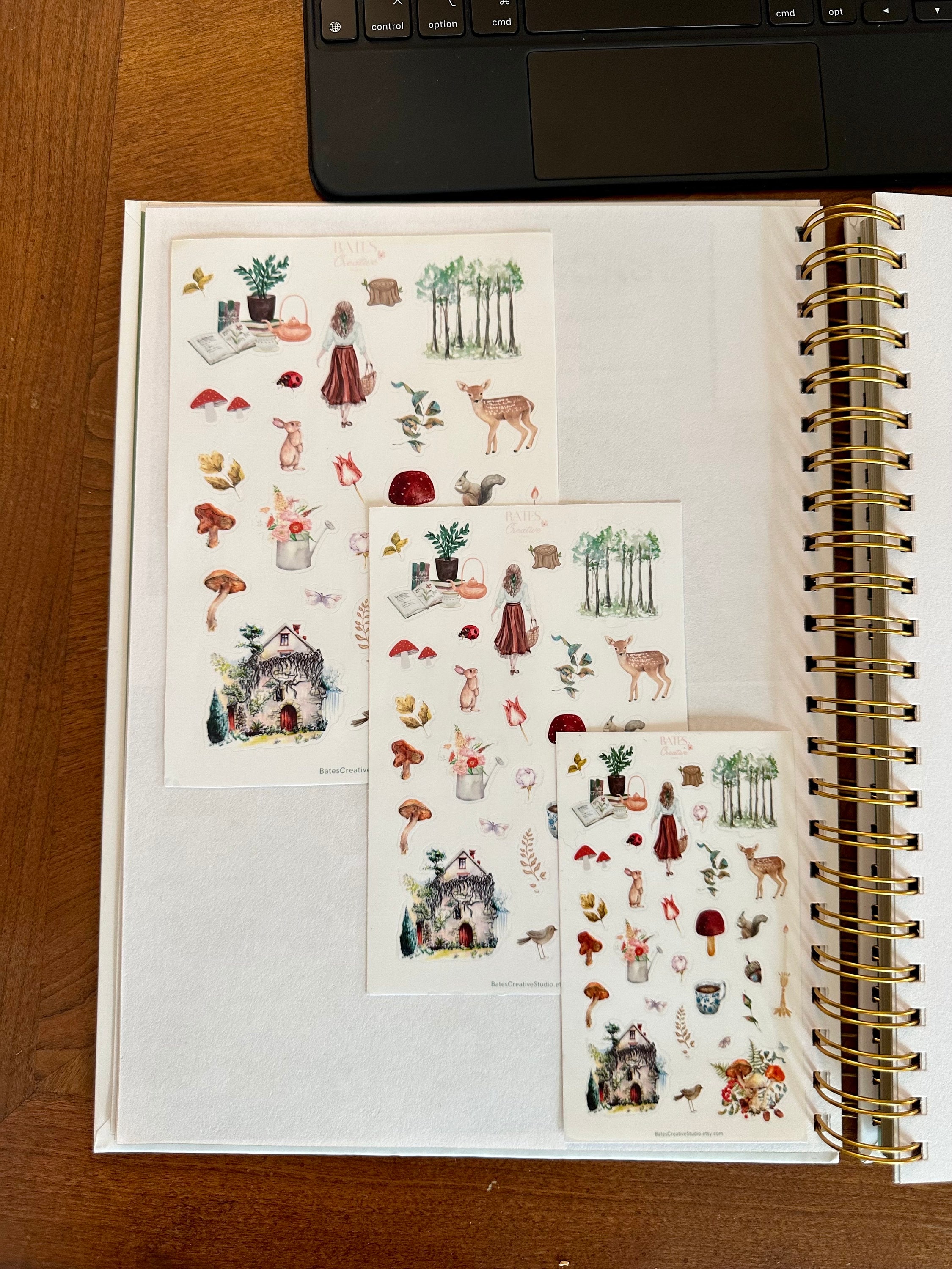 Sticker Sheet - Cottagecore Stickers - Planner Stickers, DIY Bullet ...