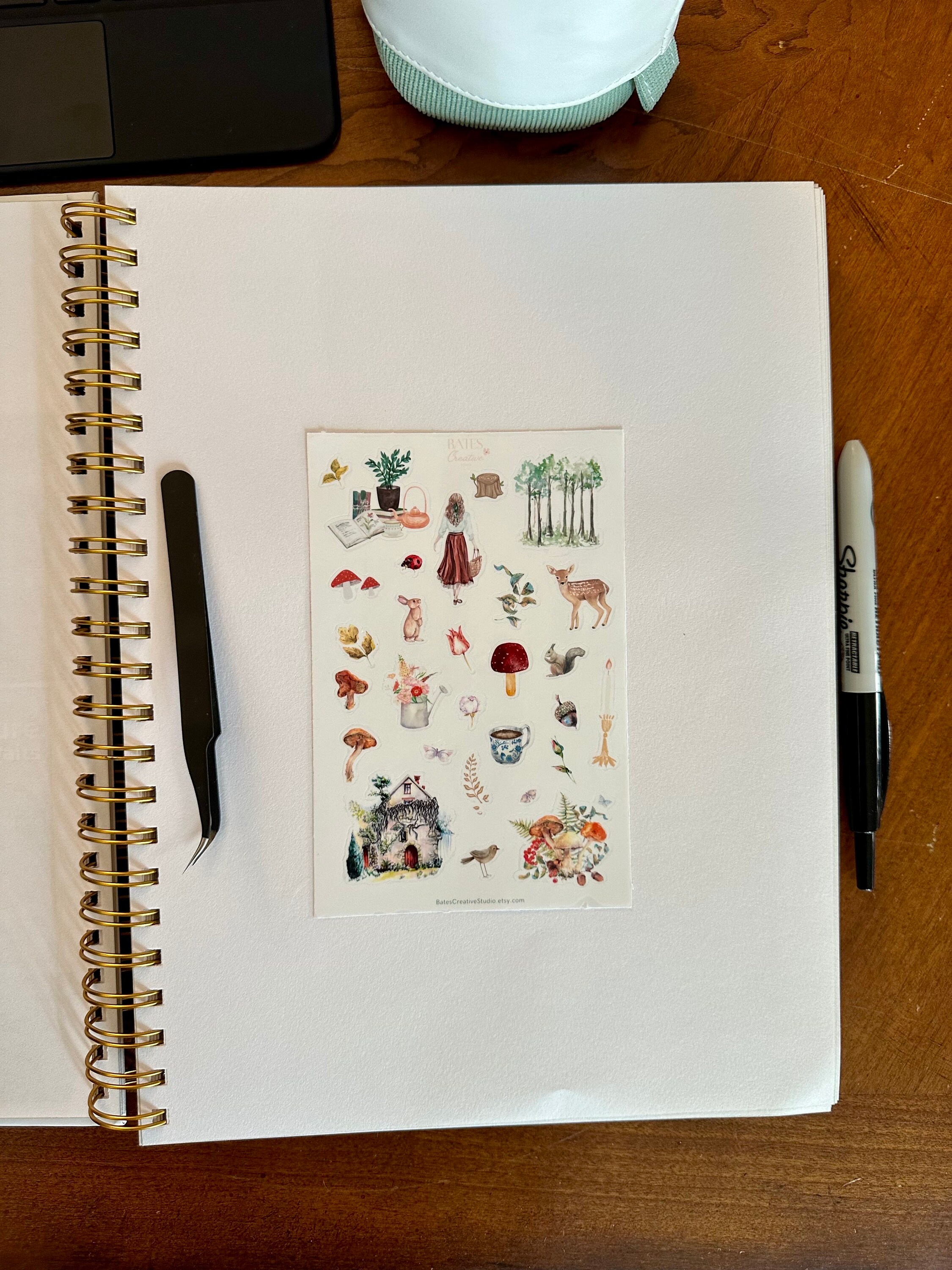 Sticker Sheet - Cottagecore Stickers - Planner Stickers, DIY Bullet ...
