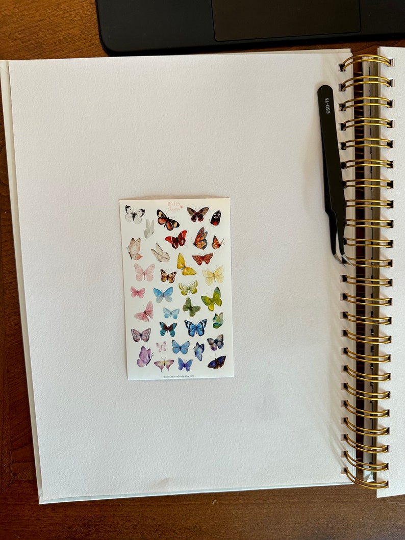 Sticker Sheet - Rainbow Watercolor Butterfly Stickers - Planner ...
