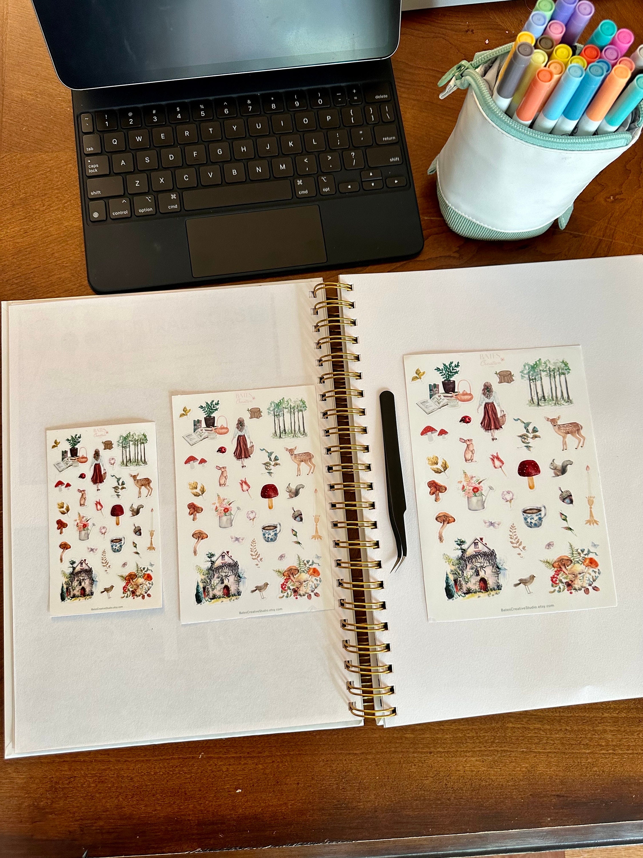 Sticker Sheet - Cottagecore Stickers - Planner Stickers, DIY Bullet ...