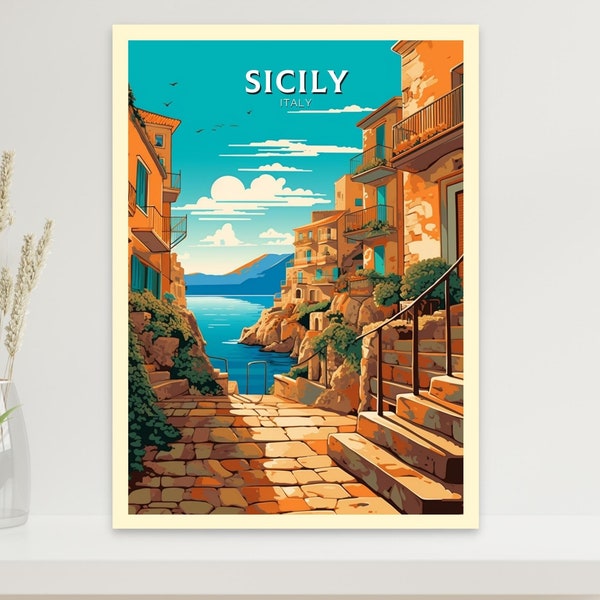 Sicily Poster - Etsy UK
