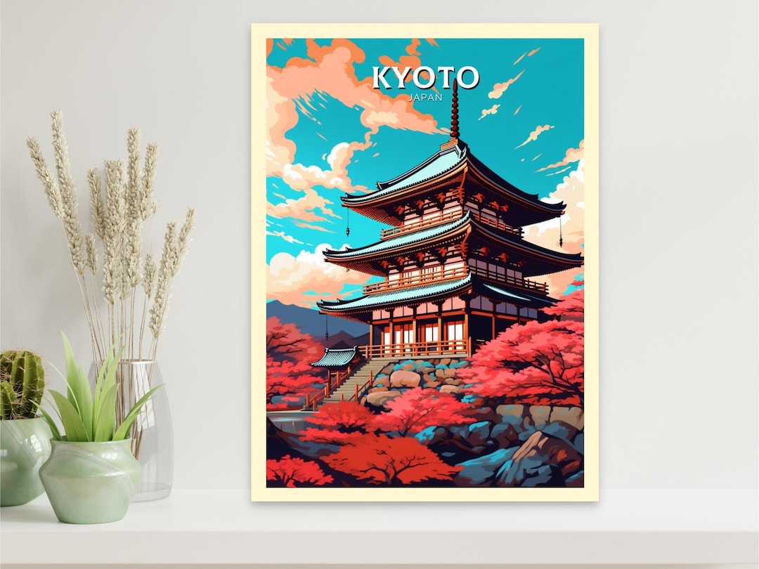 Kyoto Print Kyoto Illustration Japan Poster Japan Print Kyoto Poster ...