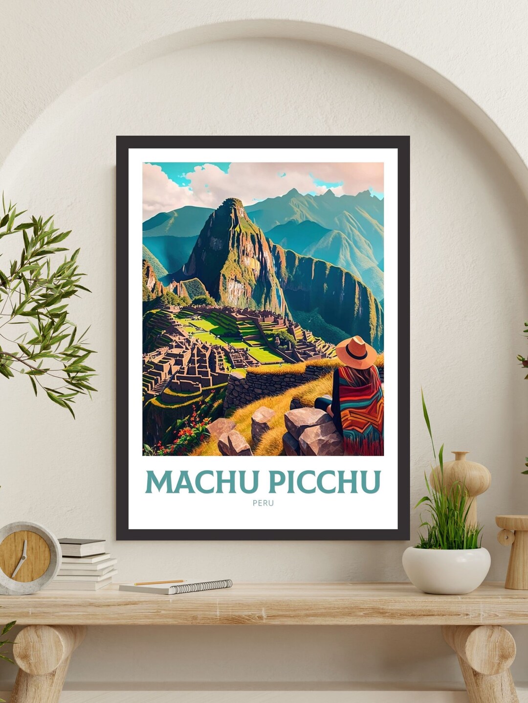 Machu Picchu Print Machu Picchu Travel Poster Wall Art Travel Print ...