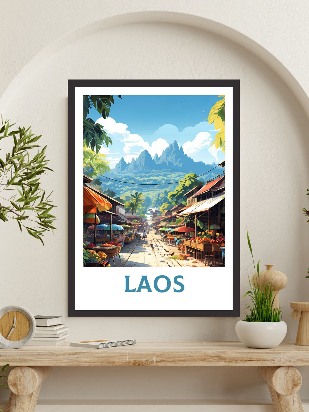 Laos Print Laos Poster Luang Prabang Print Luang Prabang - Etsy