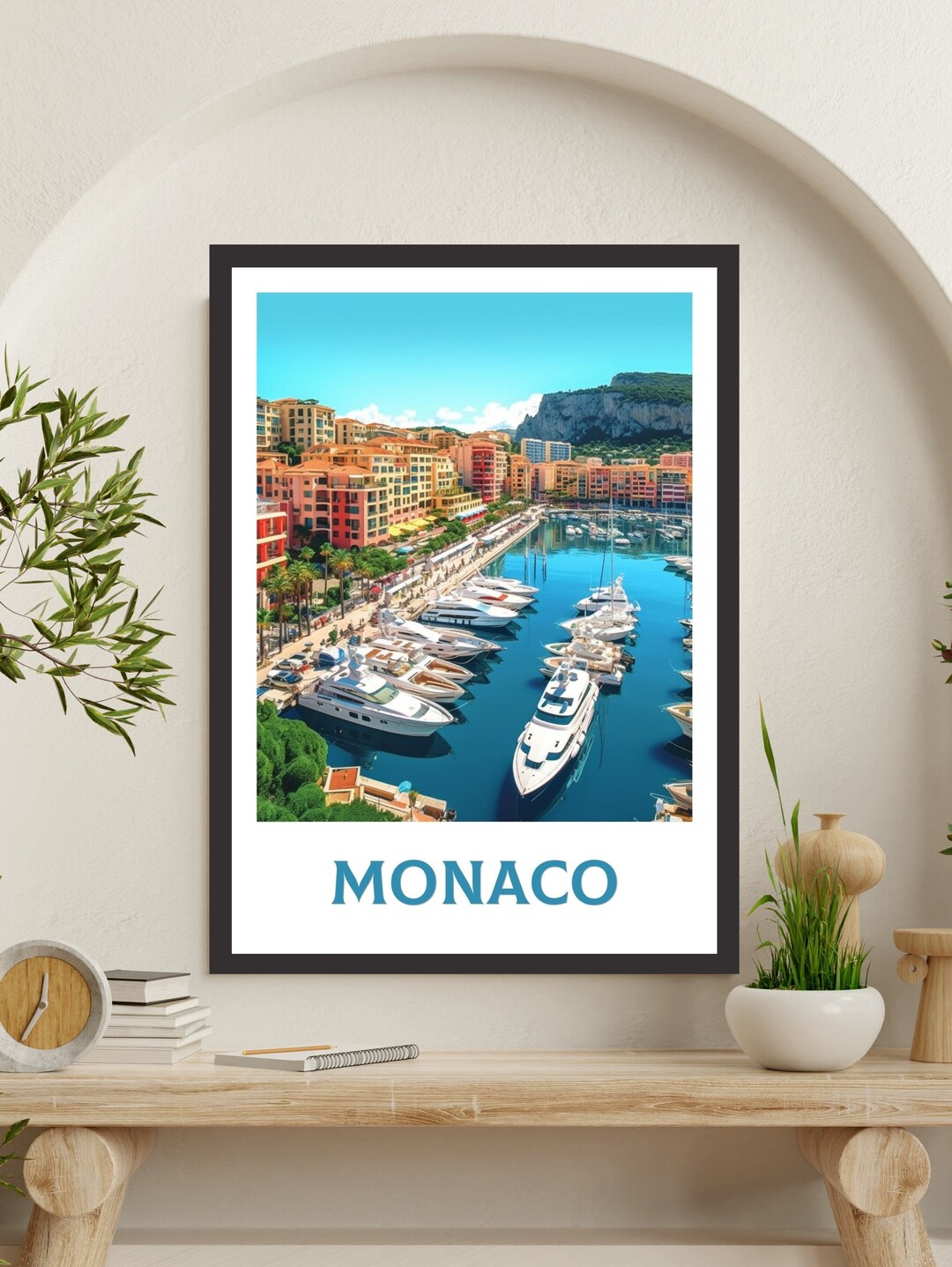 Monaco Poster Monaco Travel Print Monaco Art Monaco Wall Art Monaco ...