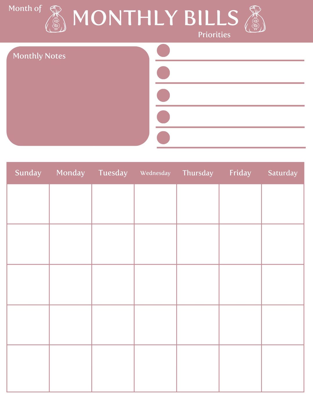 Printable Budget Tracker: Monthly & Yearly Expense Planner (PDF ...