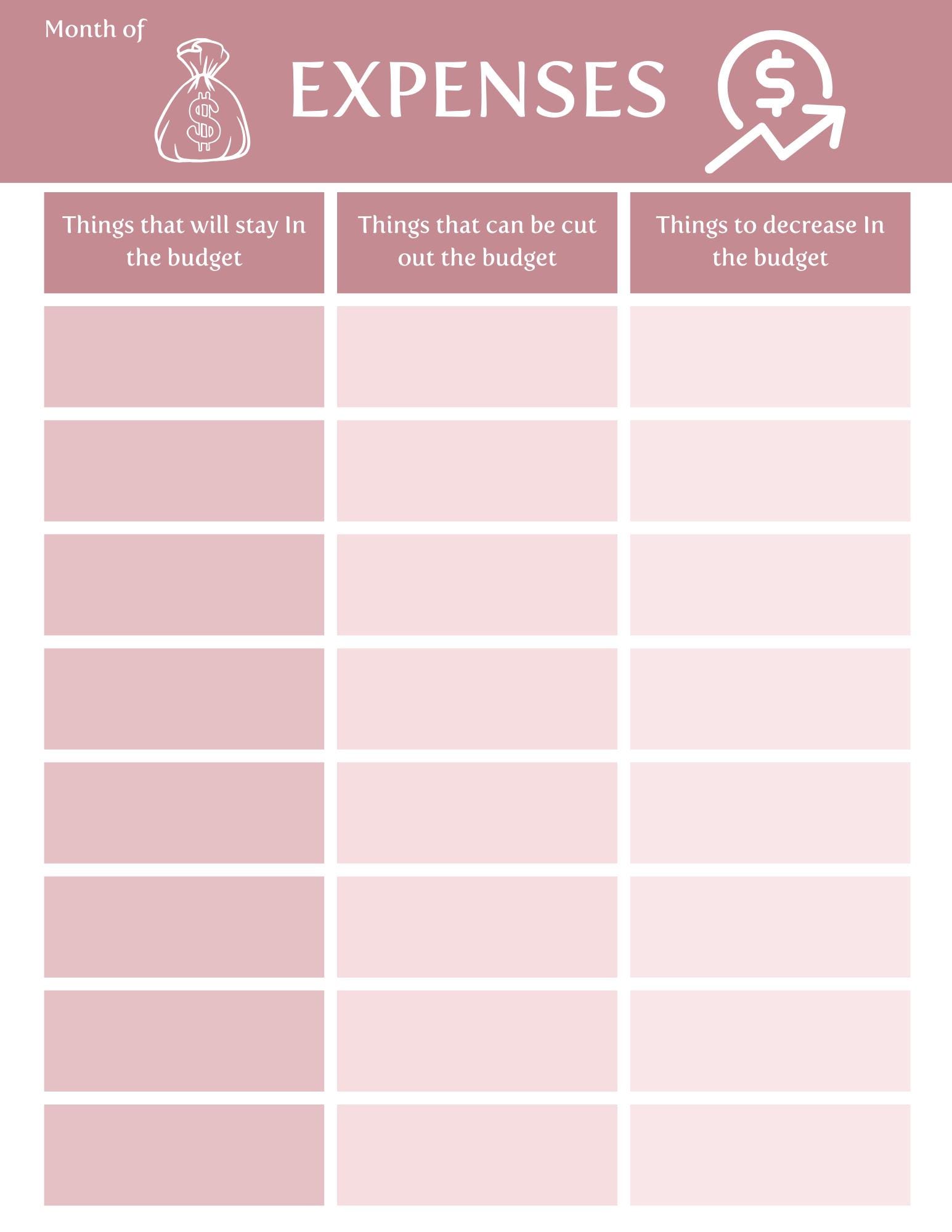 Printable Budget Tracker: Monthly & Yearly Expense Planner (PDF ...