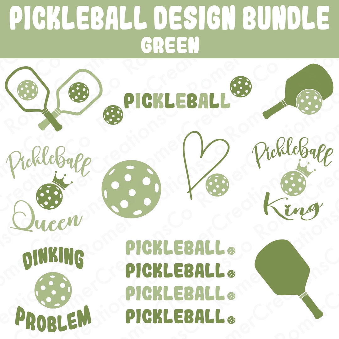 Cute Pickleball PNG and PDF Bundle: 10 Pack - Etsy