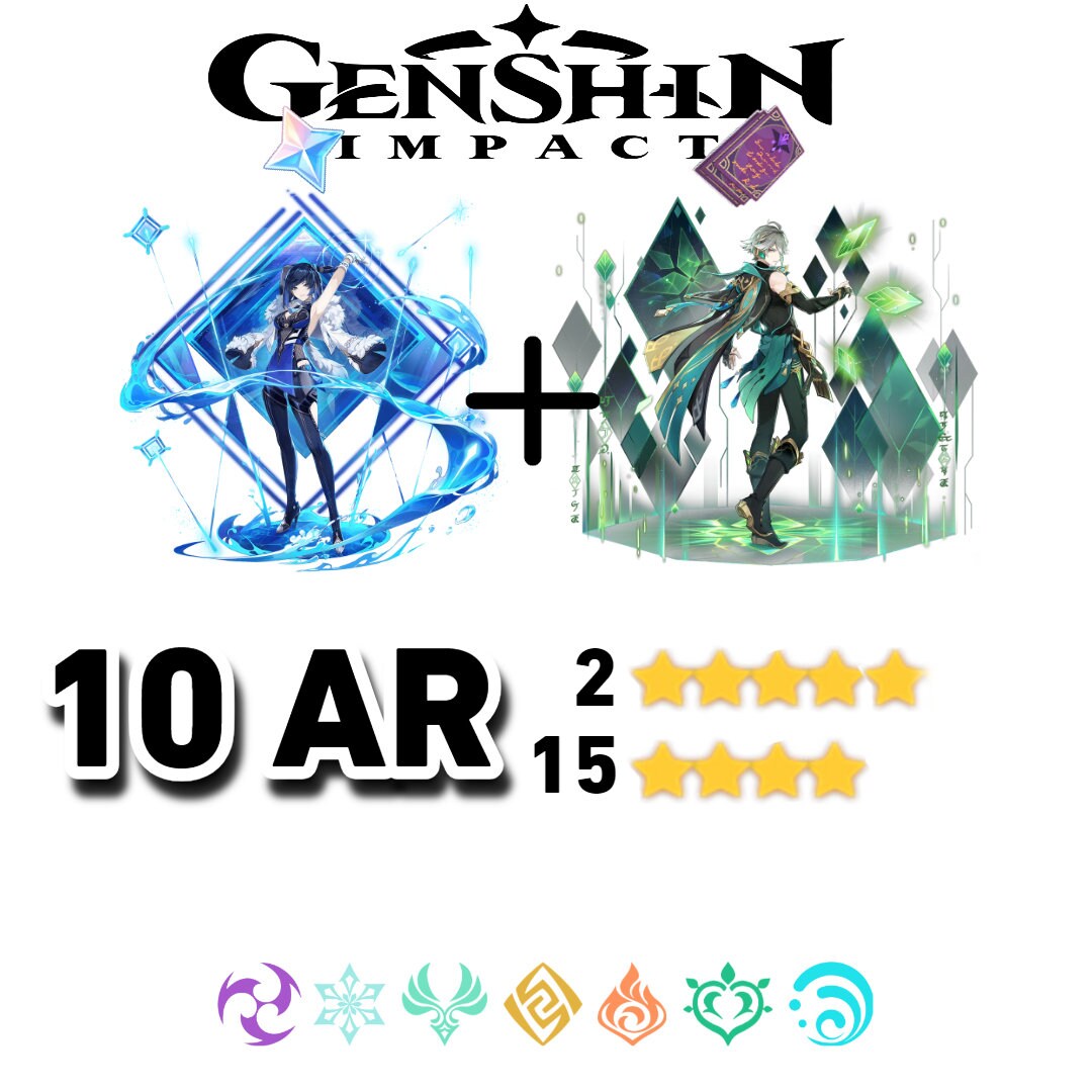10 AR Starter Genshin Impact Account - Etsy