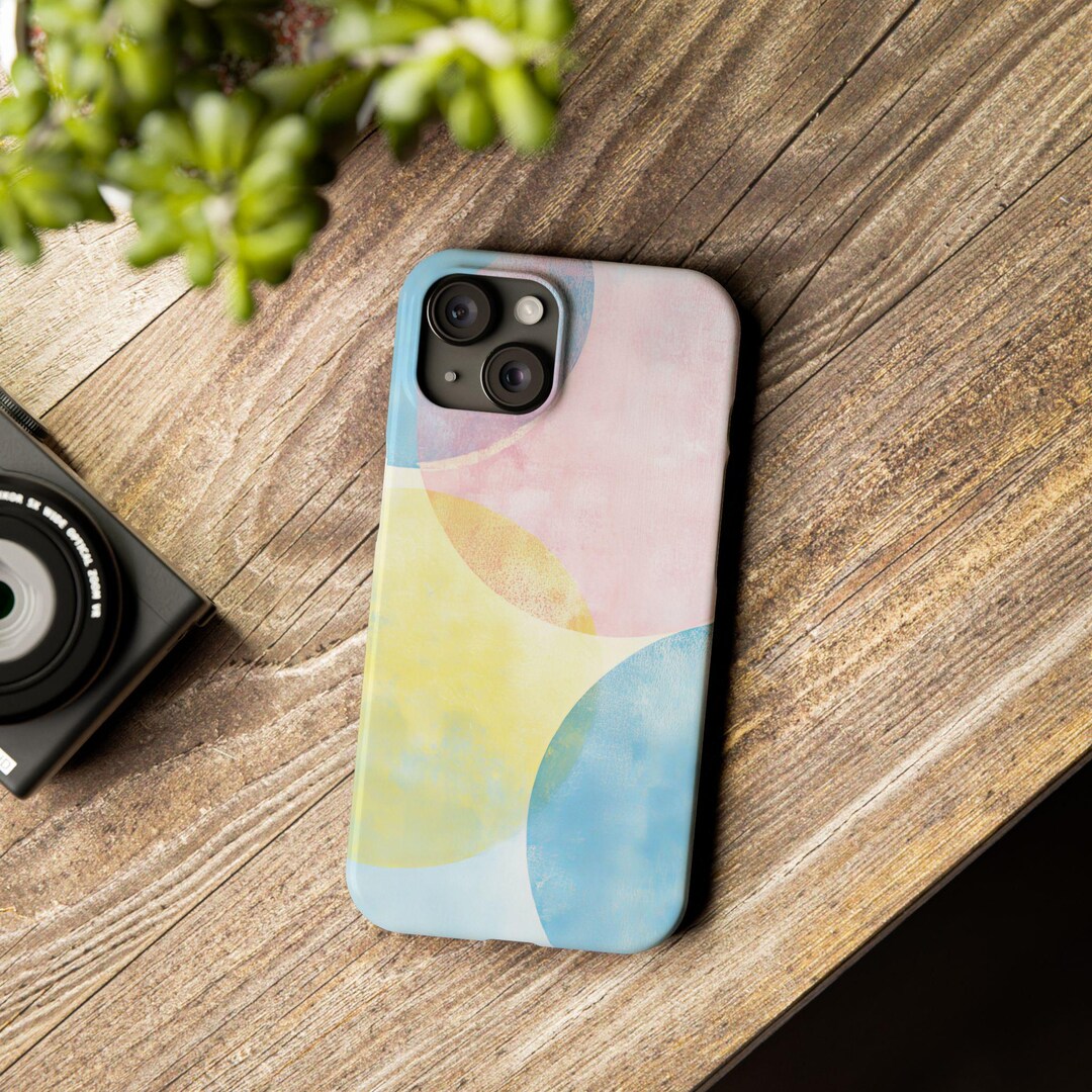 Abstract Pastel Phone Case Brown Cute Watercolor Spring Phone Cover ...