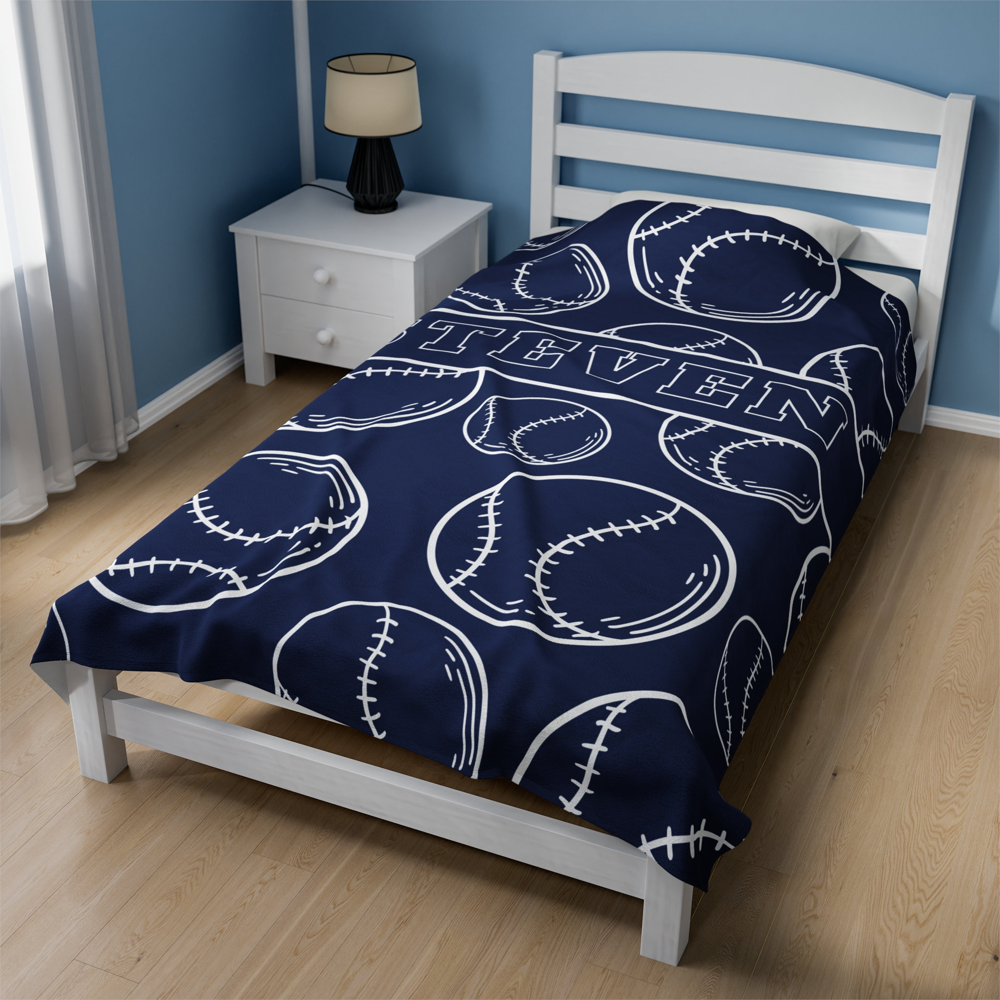 Personalized Baseball Blanket, Custom Name Sports Base Ball Blanket for ...