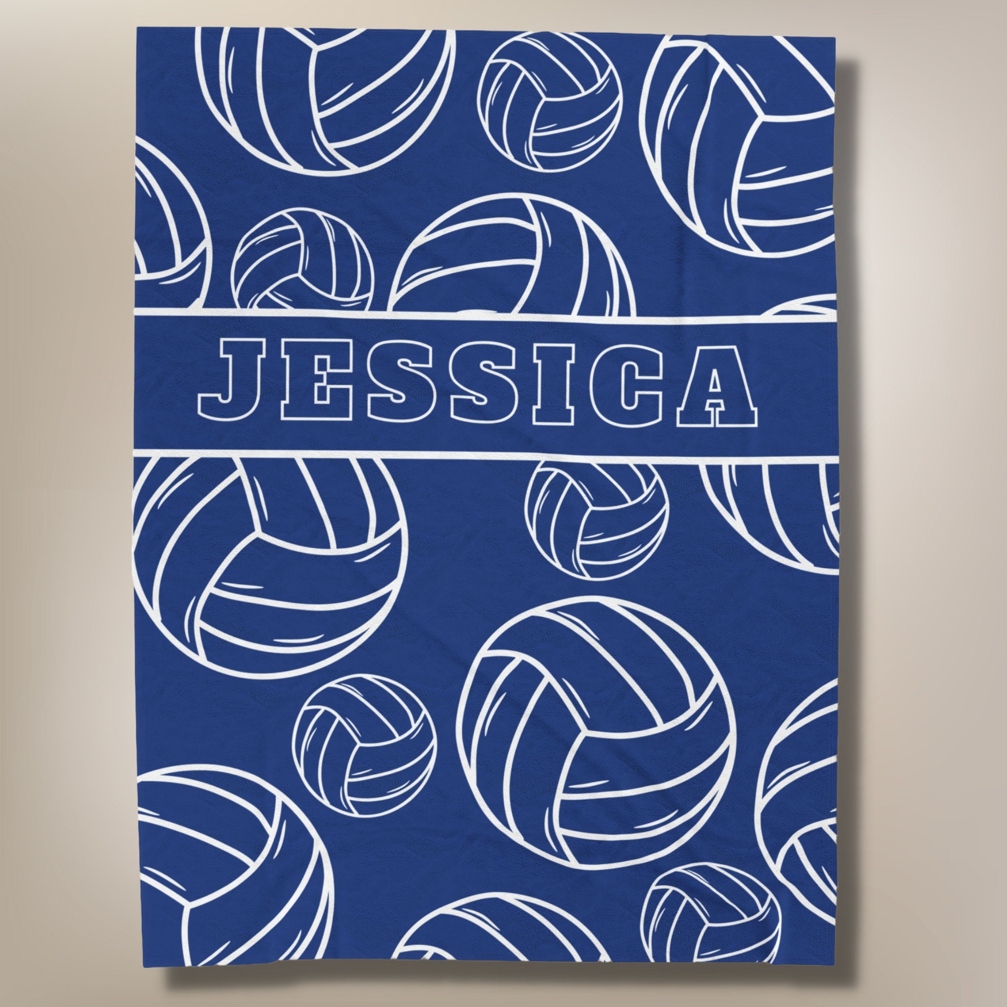 Personalized Volleyball Blanket, Custom Name Sports Volleyball Blanket ...