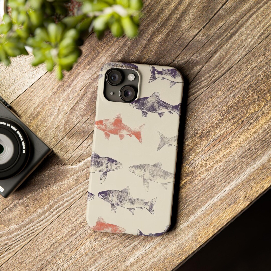 Vintage Fishing Phone Case Fish Lover Gift Phone Cover iPhone 16 Pro ...